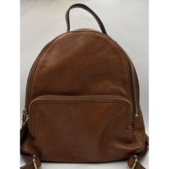 Fossil | Bags | Fossil Megan Backpack Brown Cognac Leather Bag Purse ...